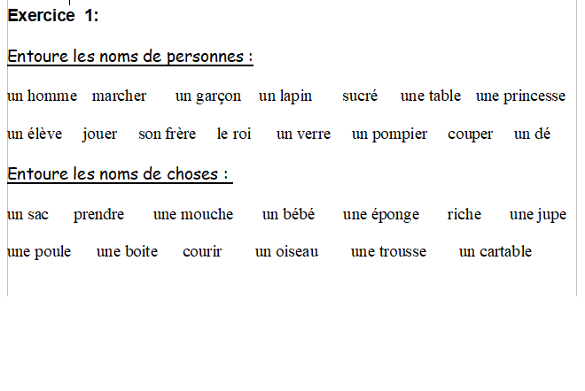 le nom - Ecole élémentaire Condorcet