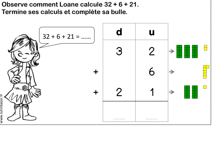 additionner trois nombres ou plus - Ecole élémentaire Condorcet