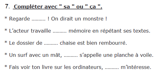 Les homophones se/ce ; ça/sa - Ecole élémentaire Condorcet