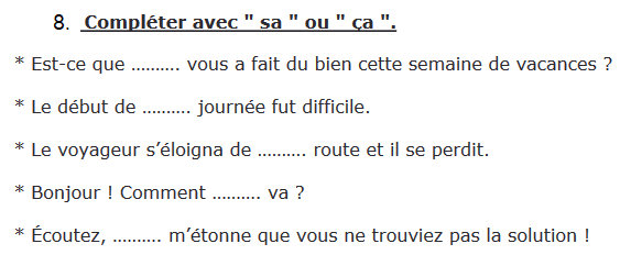 Les homophones se/ce ; ça/sa - Ecole élémentaire Condorcet