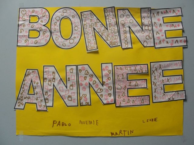 BONNE ANNEE ! - Les écoles maternelle et élémentaire d'Ardin