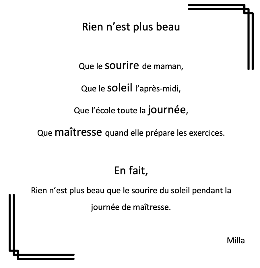 Po mes Des CE1 Ecole De Bignoux Po mes Des CE1 Ecole De Bignoux