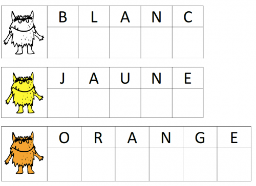 Les mots des couleurs - Ecole maternelle d'application "Les Brizeaux"