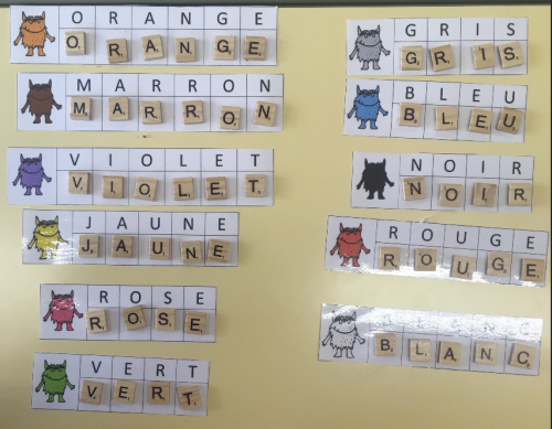 Les mots des couleurs - Ecole maternelle d'application "Les Brizeaux"