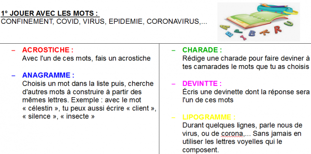 JOUER AVEC LES MOTS - Ecole C. Freinet - Soyaux