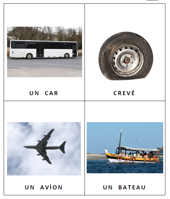 UN MOT PAR JOUR Les transports semaine 4 - Ecole Maternelle Julie ...