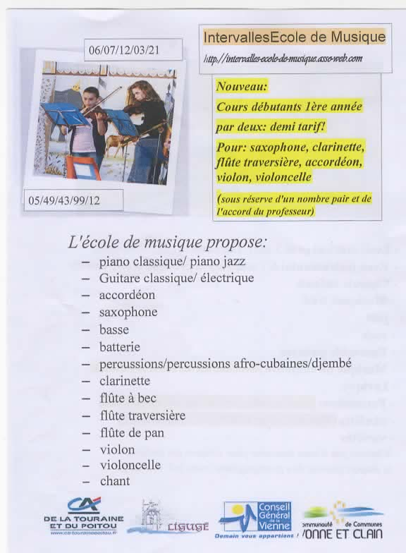 Ecole de musique - école de Vivonne